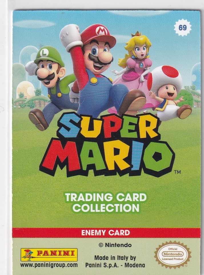 Panini Super Mario Trading Carte Mappa No. 69 Enemy Card Paragoomba | eBay
