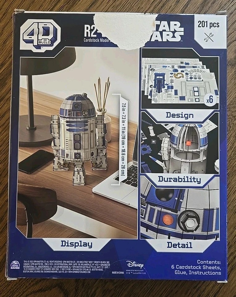2025 Disney STAR WARS R2-D2 Cardstock Model Kit 201 Pieces 4D Build | eBay