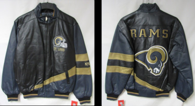 St. Louis Rams Men's Size M L XL or 2XL Leather Jacket STL 3 | eBay
