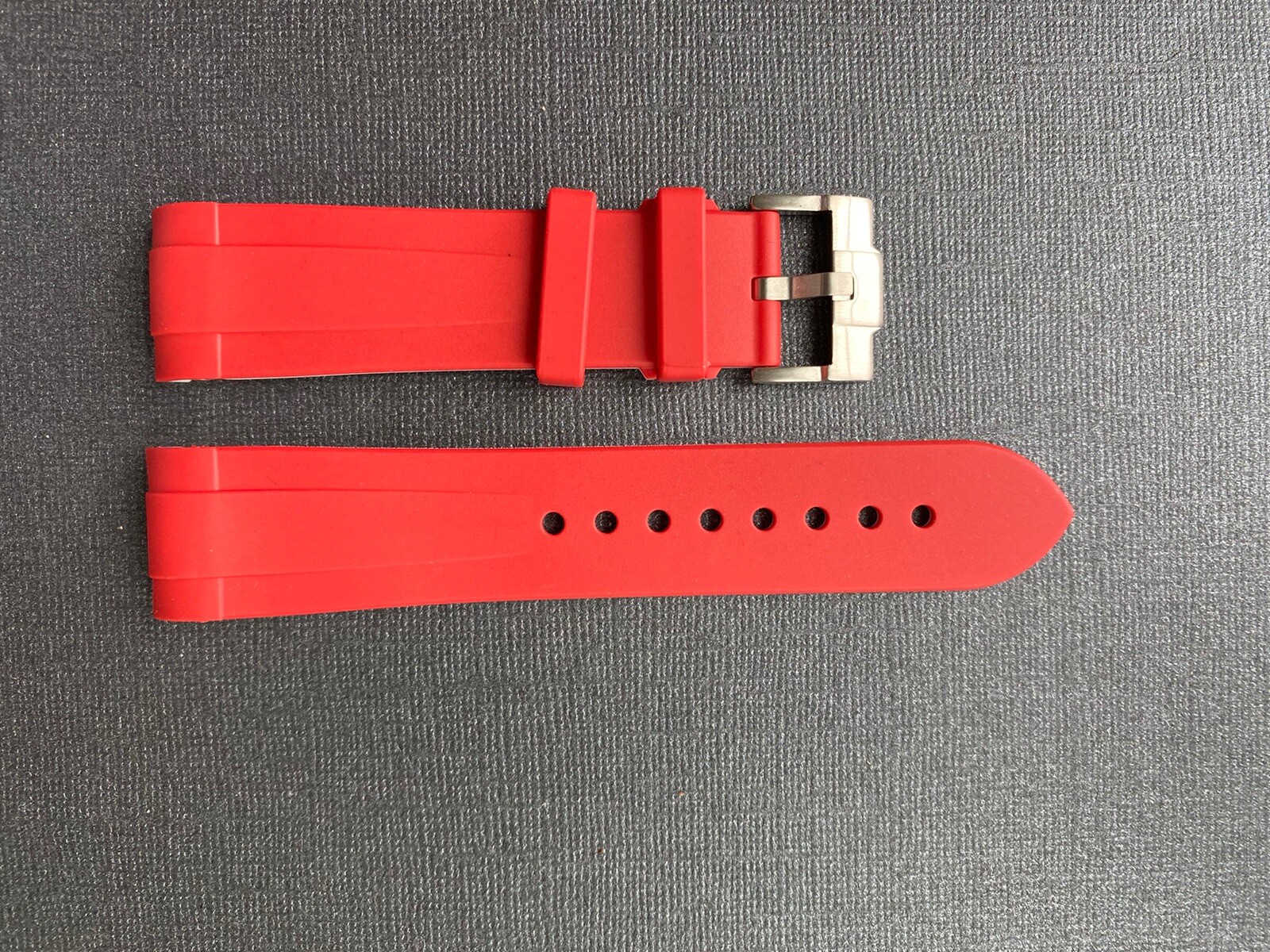 20mm Dial Color RED/WHITE Vulcanized Rubber Strap Rolex Yachtmaster ...