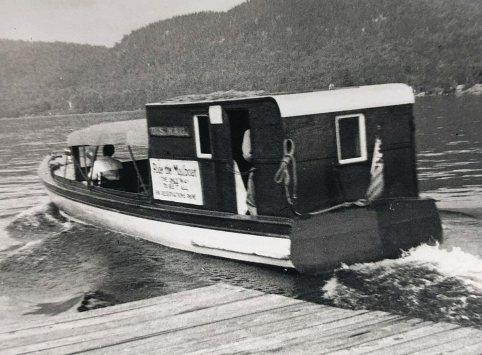 U.S. Mail Boat Leaving Dock BW Photograph Snapshot Picture Historical ...