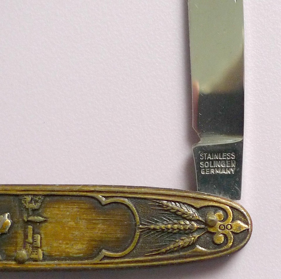Solingen German Knife with Image of a Hunter on Case Design | eBay