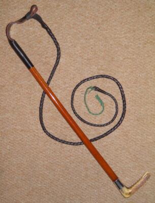 Victorian Ladies Hunting Whip Hallmarked Silver Collar 1893 B'ham W ...