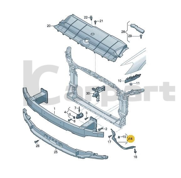 GENUINE New Front fender bracket mount support Left Audi A7 A6 ...