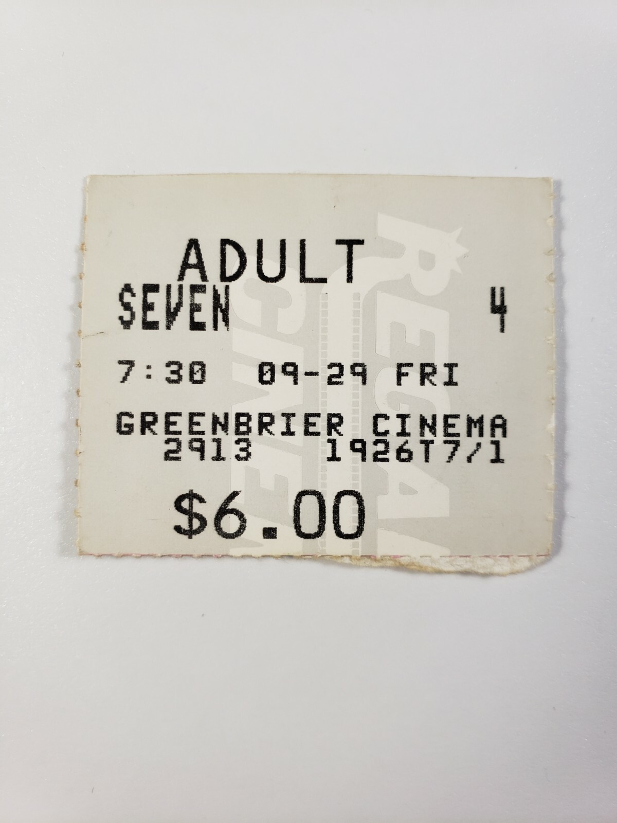 Regal Movie Ticket