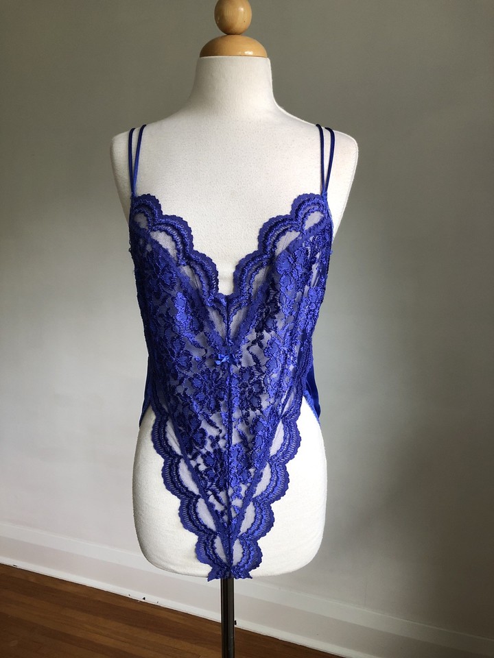 STUNNING VTG ALANA GALE Purple Nylon & Lace 2pc Teddy Romper & Jacket Lingerie L | eBay