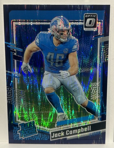 Jack Campbell 2023 Donruss Optic Purple Shock Rookie Card #235 - Lions ...