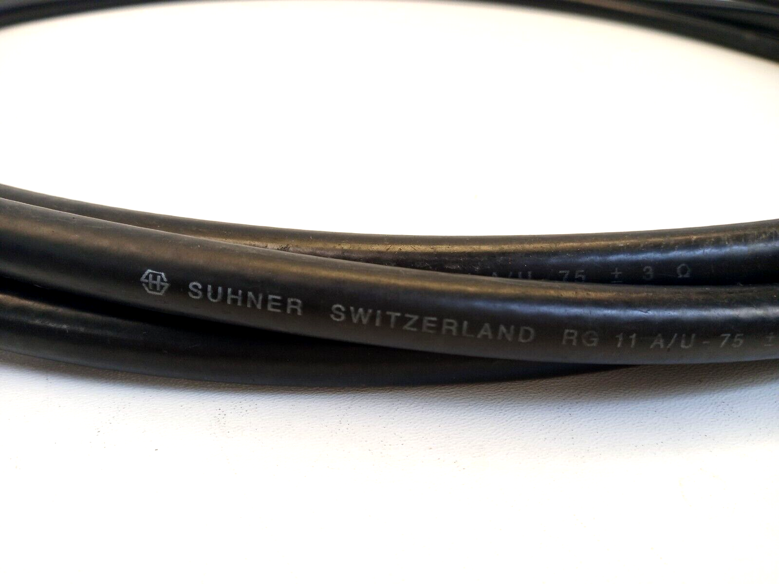 [EUR3,17/m] 4,7m Suhner Kabel RG 11 A/U - 75 +- 3 Ohm, Koaxialkabel ...