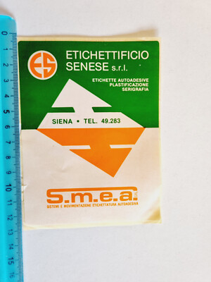 Autocollant Smea Etichettificio Senese Sienne Autocolant Vintage 80s ...