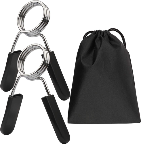 Weight Bar Clips Barbell Clamps 2 Inch for Olympic Bar Spring Lock ...