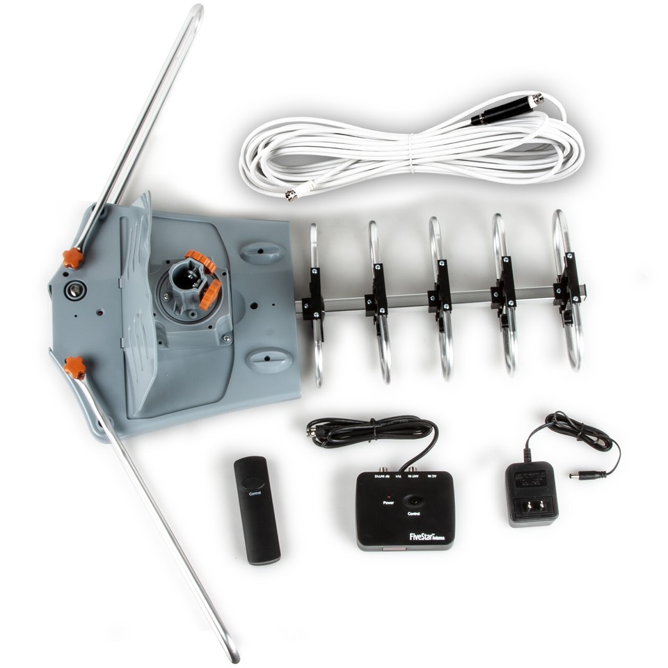 360 Rotor HD TV Antenna 4k Outdoor Amplified Digital UHF VHF FM up to ...