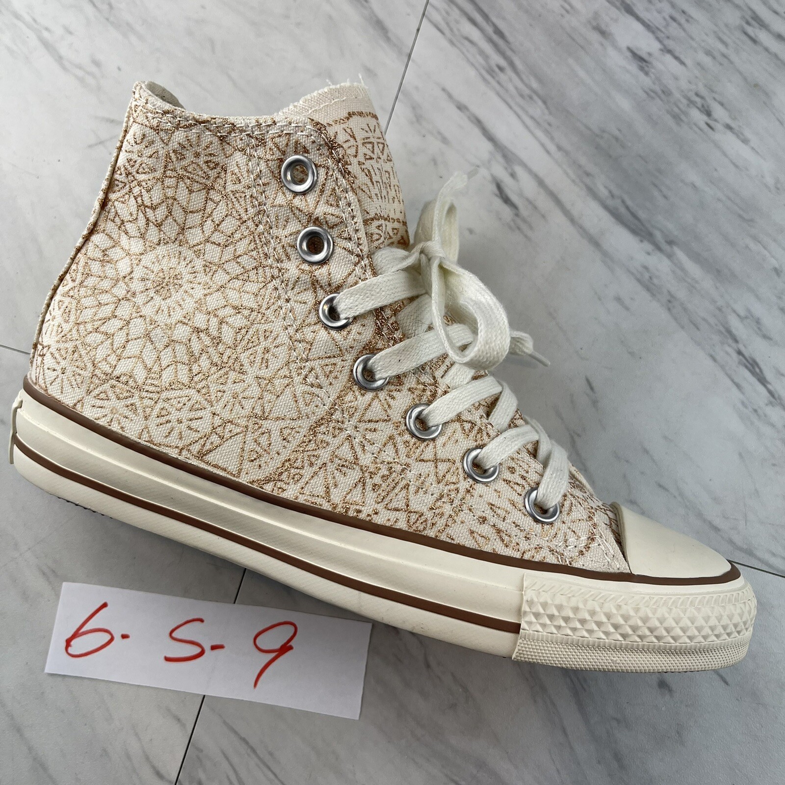 •converse all star mid top bronze metallic stitching … - Gem