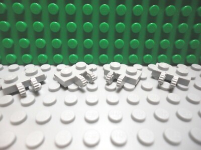 Lego 4 Light Bluish Gray 1x2 hinge plate with 2 locking fingers on the ...