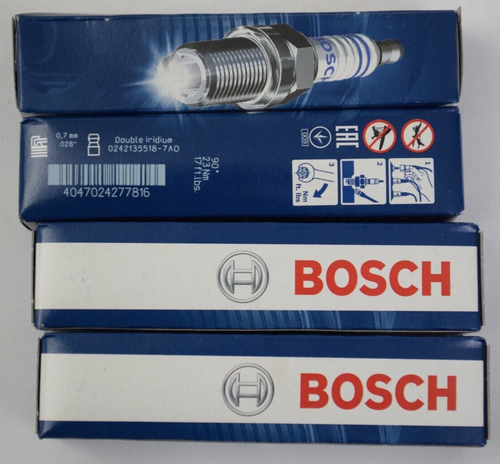 4 x BOSCH Spark Plugs - OEM For BMW, Mini 0242135518, ZR7SI332S, 9710 ...