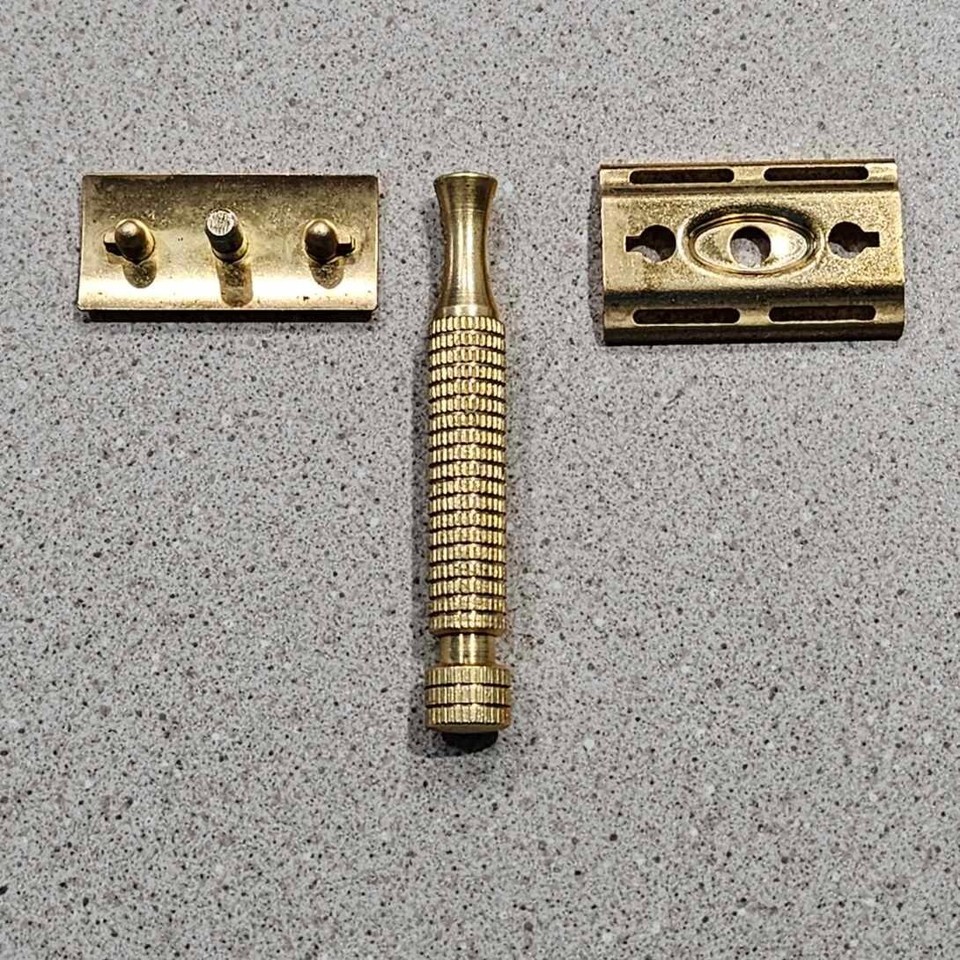 Vintage Star Double Edge Gold Tone Safety Razor Original Razors, Box ...