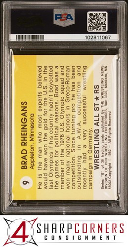 1982 WRESTLING ALL-STARS-SERIES B #9 BRAD RHEINGANS RC PSA 8 | eBay