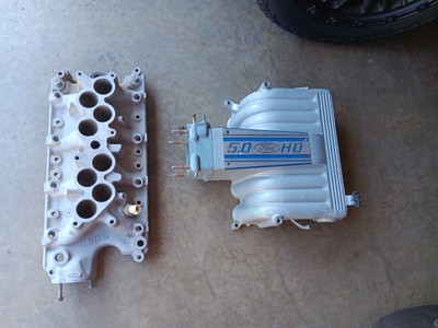 1986-1995 Ford Mustang GT40 Tubular Upper And Lower Intake Manifold 5.0 ...