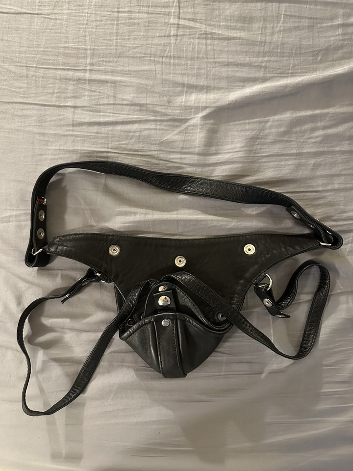 665 Leather Jock with Removable Cod Piece size 34 | eBay