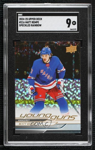 2024 Series 1 Young Guns Speckled Rainbow Foil Matt Rempe SGC 9 MINT ...