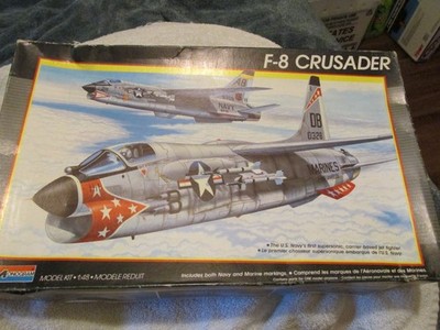 Military Aircraft Model Kit UN-ASSEMBLED - Monogram 1/48 F-8 Crusader ...