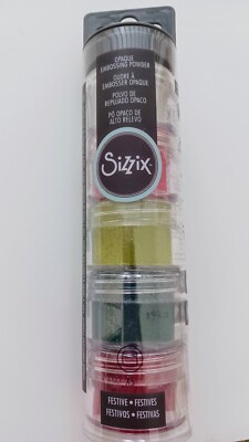 Sizzix Opaque Embossing Powder - Festive - 5 Pack - New | eBay