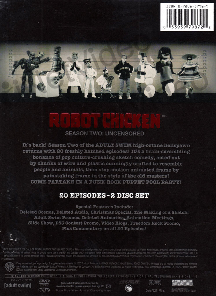 Robot Chicken: Season Two (DVD, 2006) for sale online | eBay