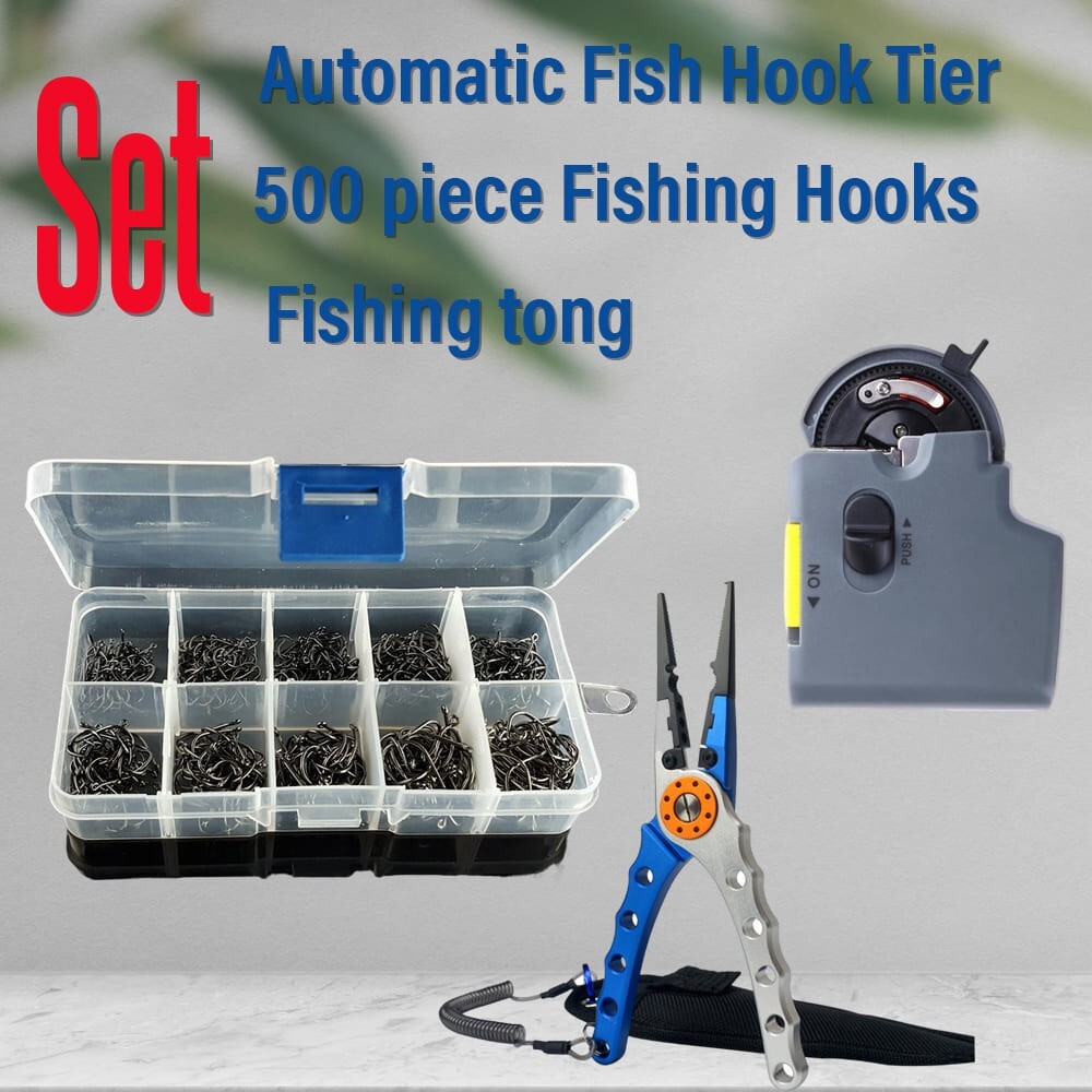 Fishing Pliers/500pcs Fishing Hooks/Hook Tyer Knot Automatic Tool ...