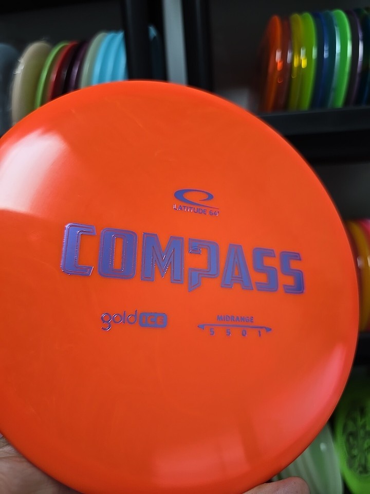 Latitude 64 Gold Ice Compass Orange 177g Midrange Golf Disc Trilogy ...