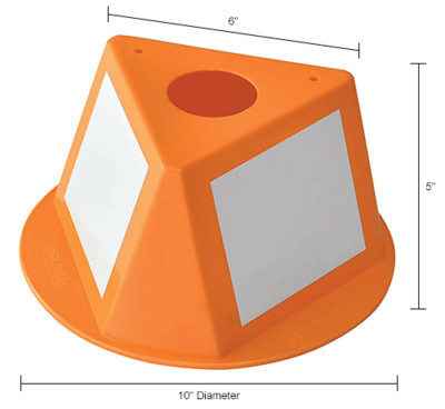 Global Industrial™ Inventory Control Cone W/ Dry Erase Decals, Orange ...