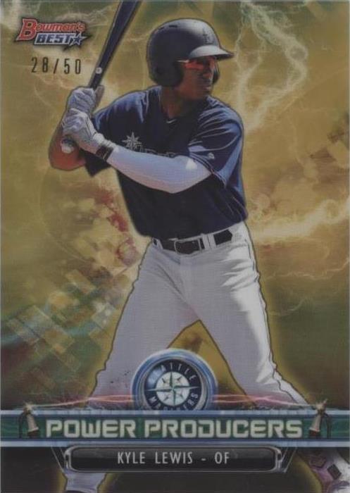 2018 Bowman's Best - Power Producers Kyle Lewis #PP-KL Gold Refractor ...