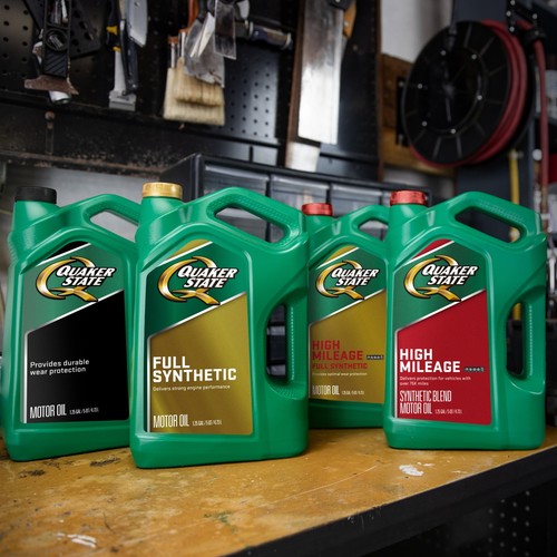 Quaker State Full Synthetic Dexos High Mileage 5W-30 Motor Oil 5 Quart ...