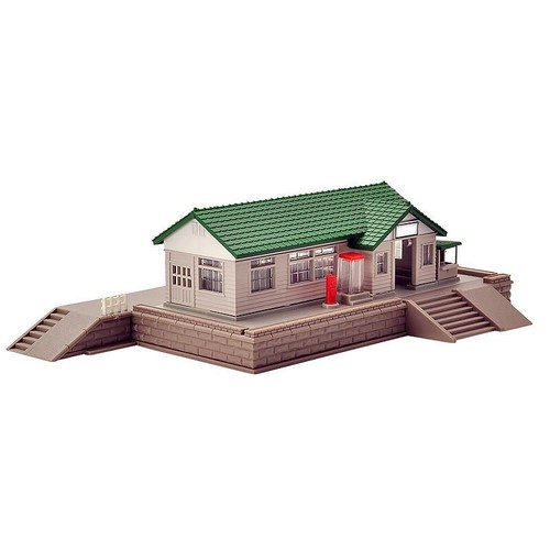 N Gauge Country Railway Station Building with Telephone Kiosk & Post ...