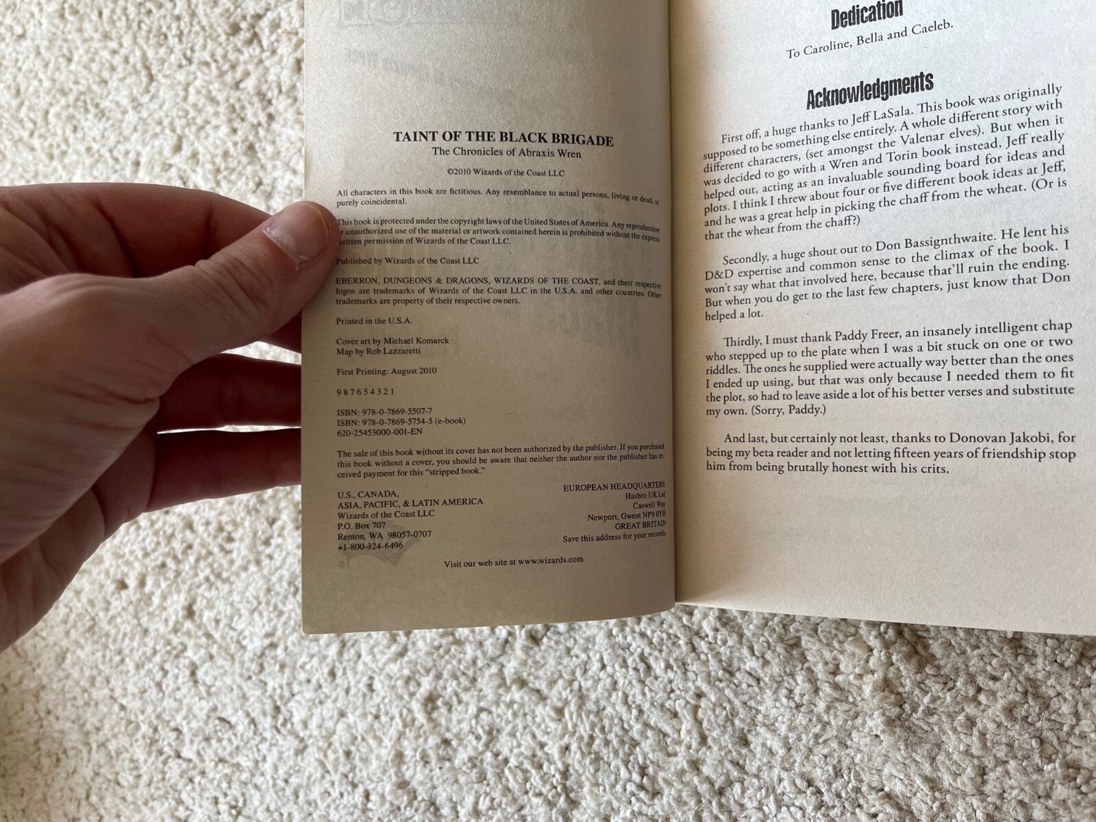 Chronicles of Abraxis Wren Taint of the Black Brigade Paul Crilley D&D ...