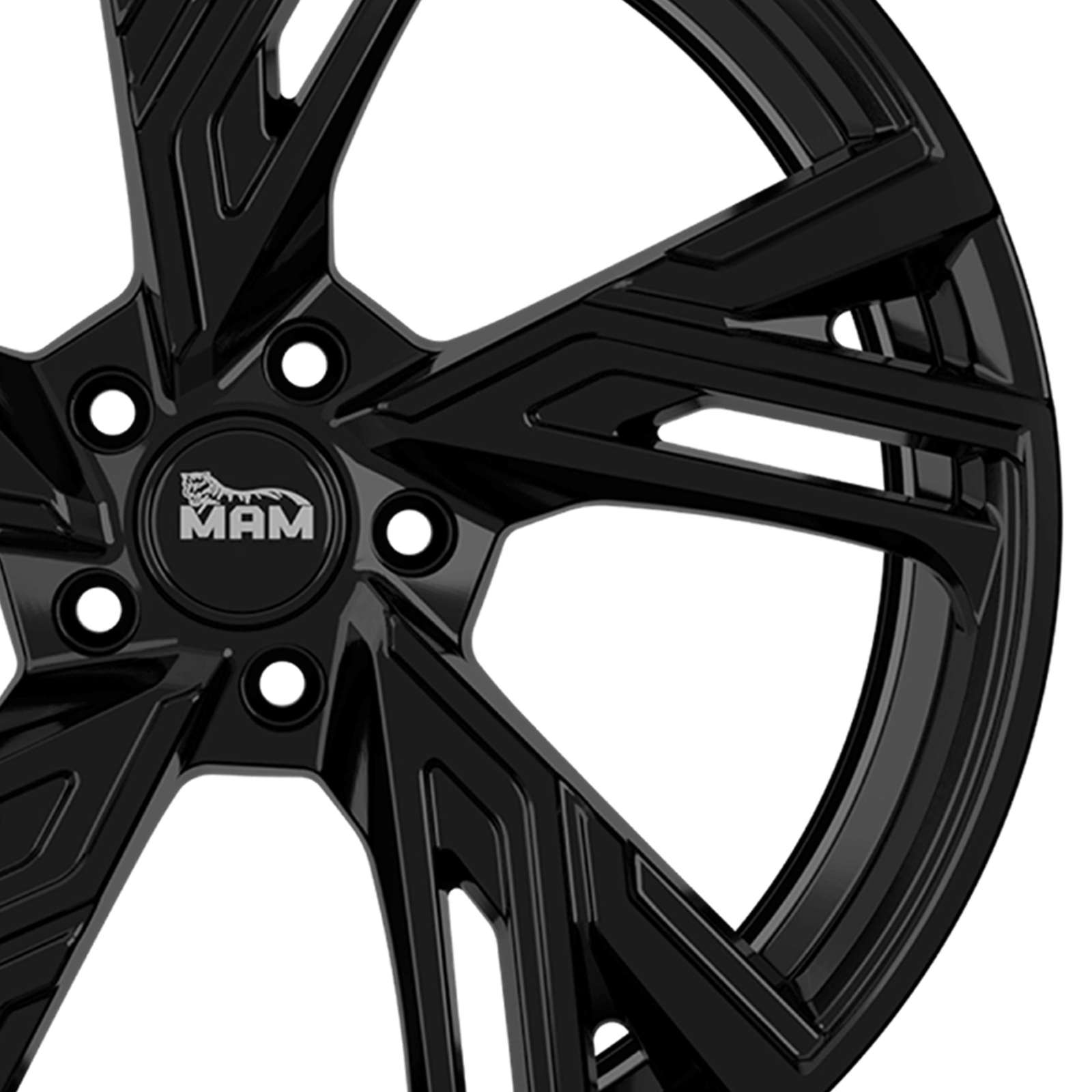 4x 19" neue Alufelgen MAM RS5 5x112 Black Painted für VW Golf 7 GTI TCR ...