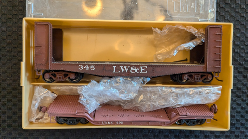 Two Custom HO Flat Cars LW&E #345 & #105 LN | eBay