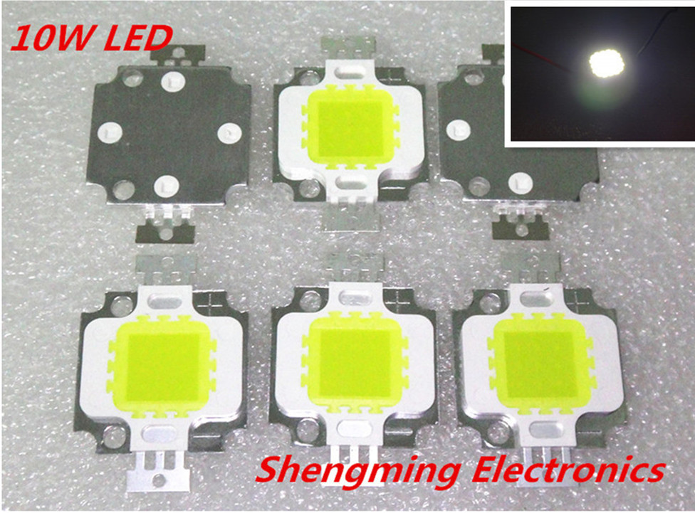 10PCS 10W LED Integrated High power LED Beads White 9.0-12.0V 800-900LM ...