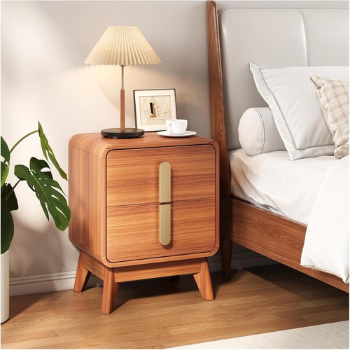 Mid Century Modern Nightstand 2 Drawers End Table with Storage MCM ...