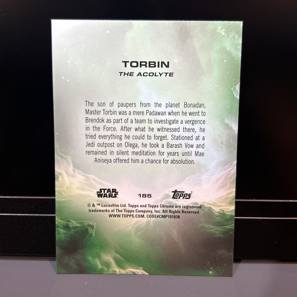 2025 Topps Chrome Star Wars TORBIN #185 Debut PRISM REFRACTOR The ...
