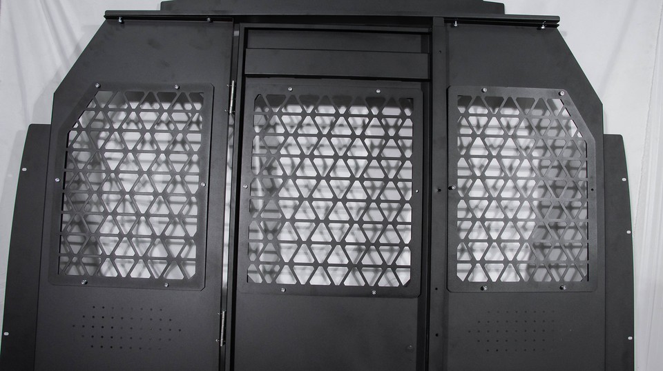 Black Cargo Van Safety Partition Divider Ford Transit Full Size Vans ...