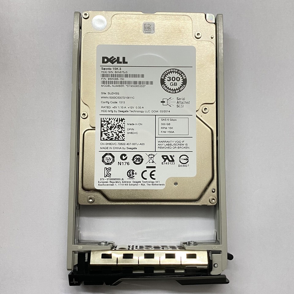 NEW DELL 0H8DVC H8DVC ST9300653SS 300GB 15K 2.5" 6Gbps SAS Hard Drive ...