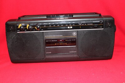 Vintage GE Model #3-5454A Cassette AM FM Radio Bass Boost Boom Box ...