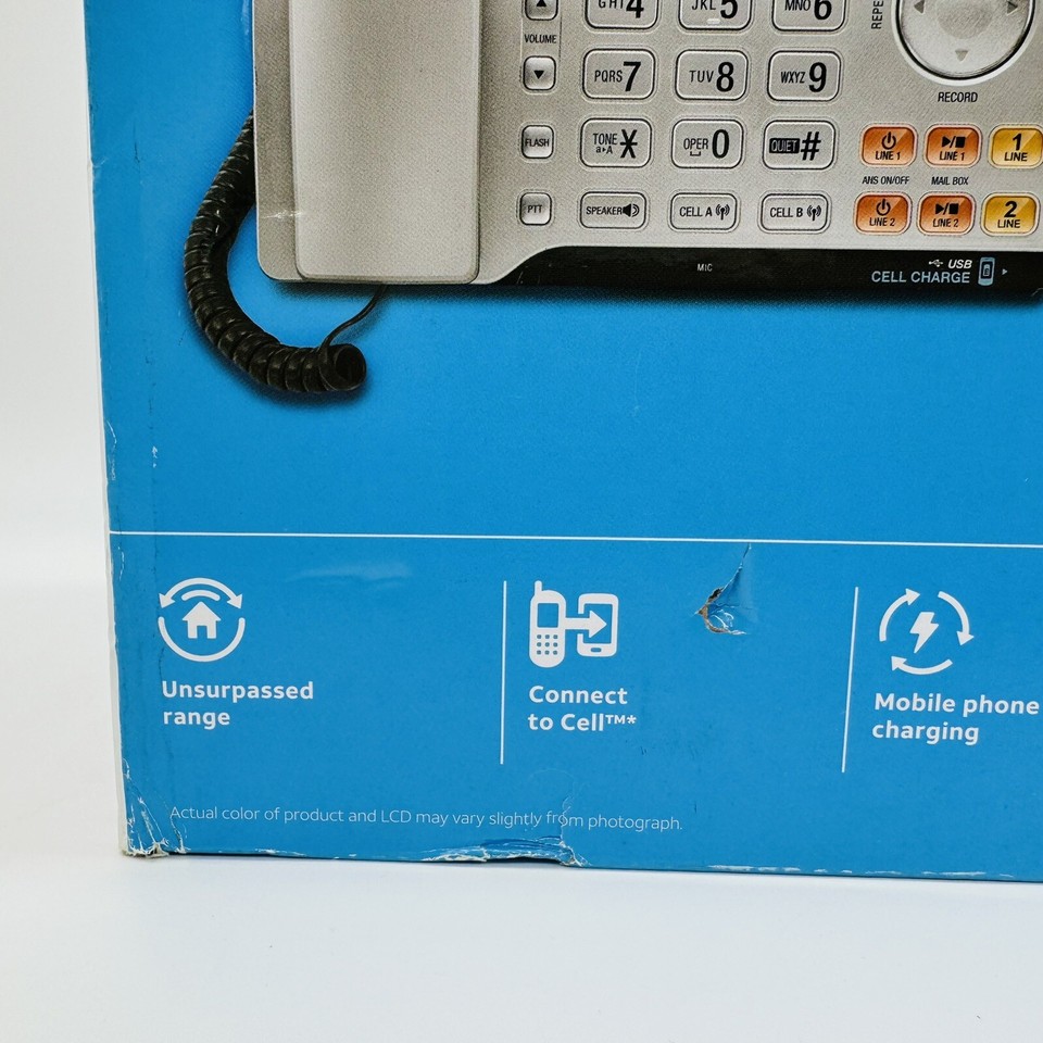 AT&T - TL86103 DECT 6.0 2-Line Expandable Corded/Cordless Phone with ...