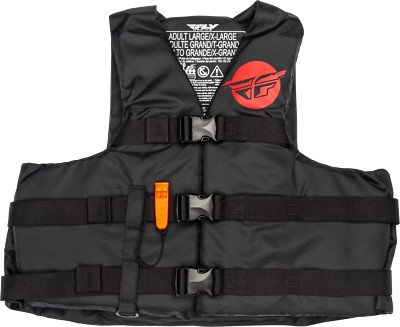 Fly Mens Life Jacket Nylon Flotation Vest Black/Red XS | eBay