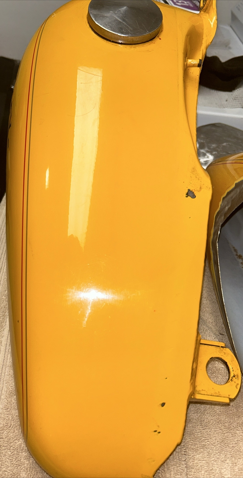 1984-1999 Harley-Davidson Softail FXST Yellow L/R Gas Fuel Petrol Tanks ...