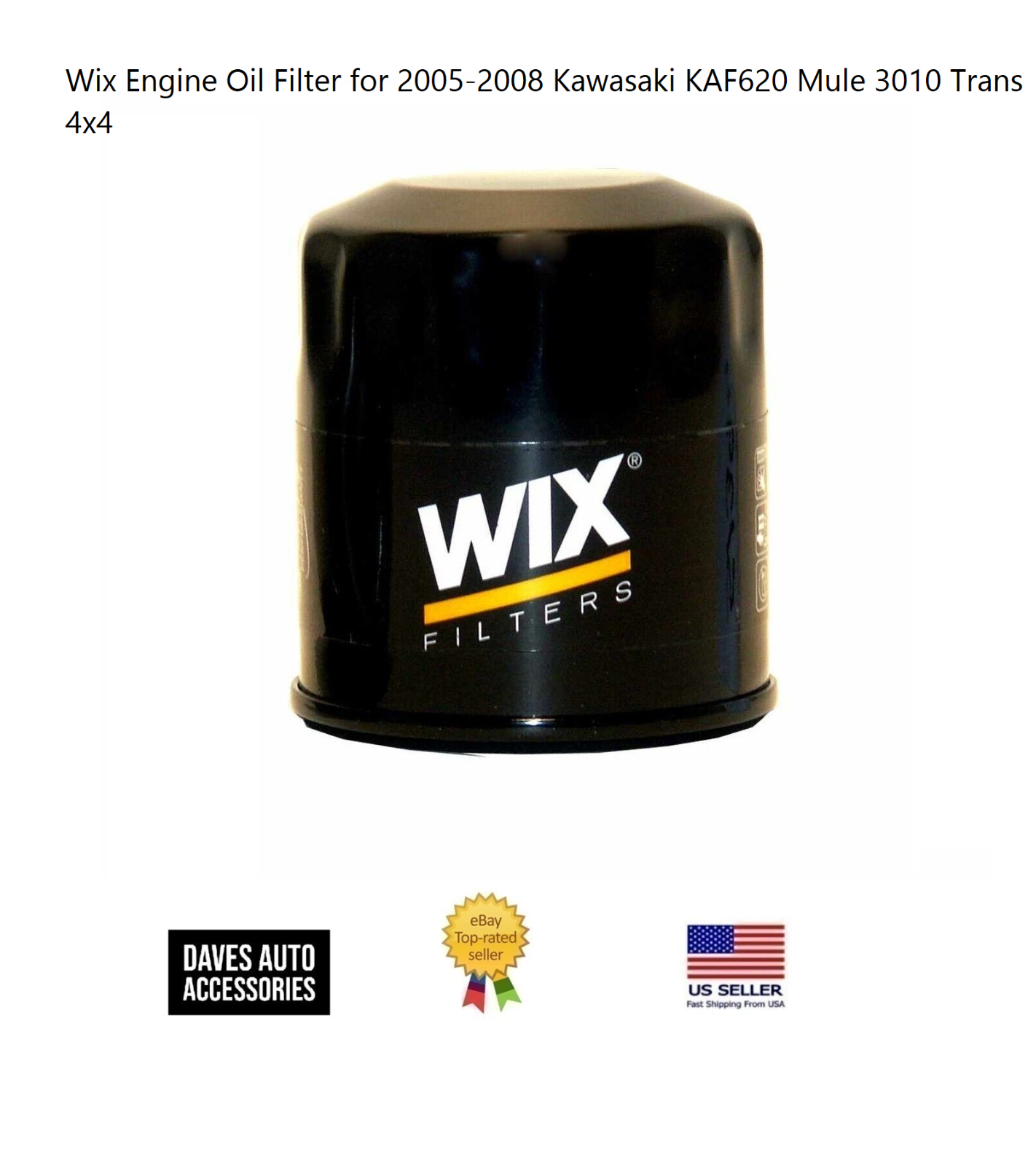 Wix Engine Oil Filter for 2005-2008 Kawasaki KAF620 Mule 3010 Trans 4x4 ...