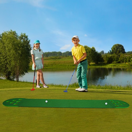 Golf Course Mat Golf Training Aids with Adjustable Clubs+2* Golf Balls ...