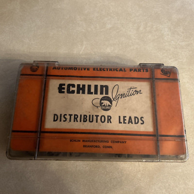 VINTAGE ECHLIN IGNITION DISTRIBUTOR LEADS ASSORTMENT PART TRAY NOS GM ...