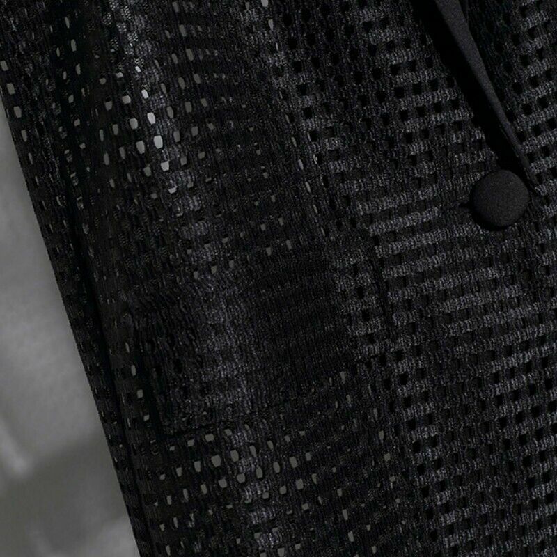 Plus Size Lady Long Waistcoat Mesh Sleeveless Coat Jacket Vests ...