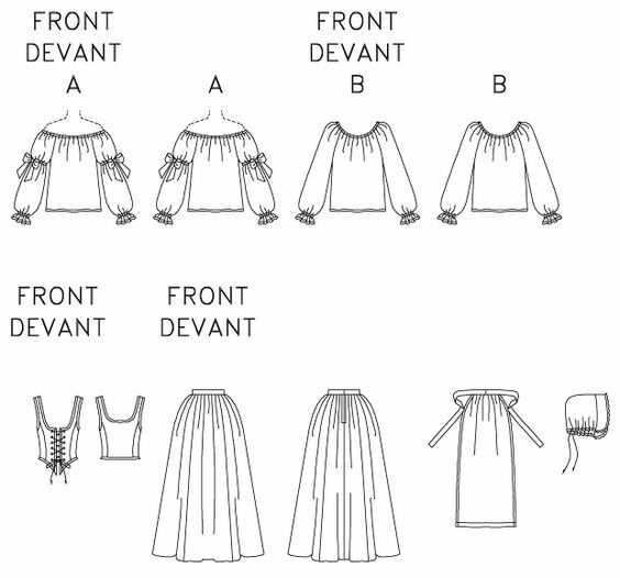 Historical RENAISSANCE Costume Sewing Pattern Size 6-16 Butterick 6196 ...