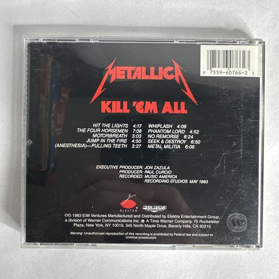 METALLICA Kill 'Em All CD Elektra MegaForce Records 80’s Speed Metal | eBay